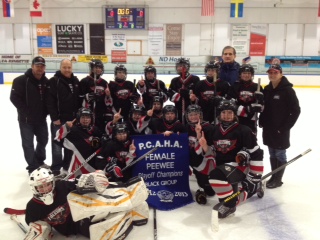 Peewee C1 Falcons Win League Championship - Surrey Female Hockey ...