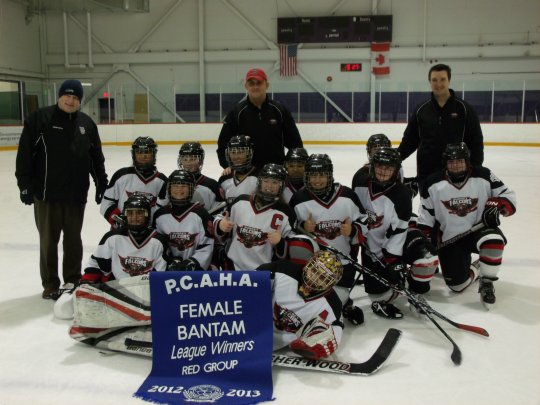 2012 - 2013 PCAHA Bantam League Winners - Red Group - Surrey Female ...